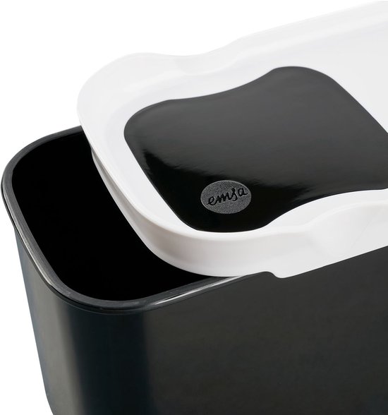 EMSA OPTIMA Droogopslagcontainer - 1L - 159 x 229 x 349 mm - Zwart | bol