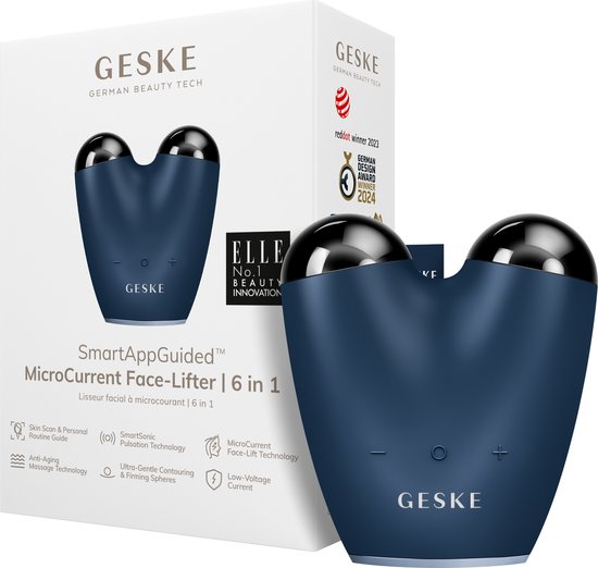 GESKE | SmartAppGuided™ SmartAppGuided™ MicroCurrent Face Lifter | 6 op 1 |... | bol