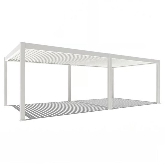 Orion Premium overkapping E-LED - 400 x 800 cm - wit - met elektrisch ...