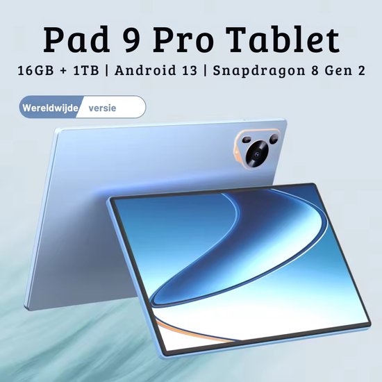 Pad 9 Pro 10.1 Inch 2K Volledig Scherm 16GB+512GB Snapdragon 8 Gen2 Android 24mp +... | bol