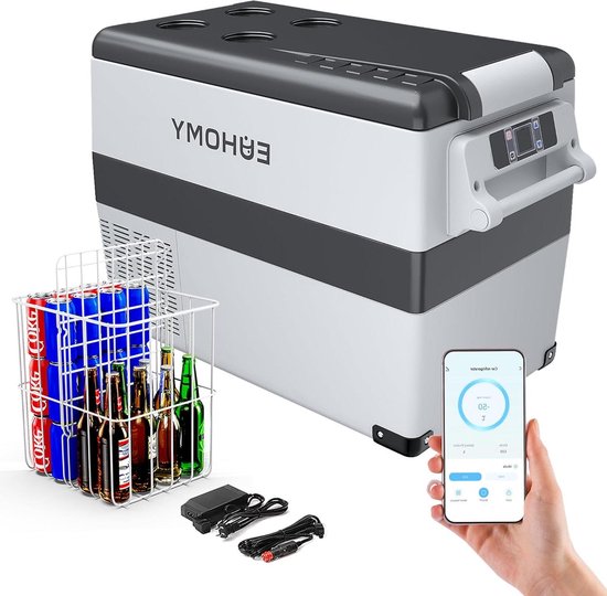 Compressor Cooler Box 12V 45L with App Controlled 12V / 240V Fridge -20 ...