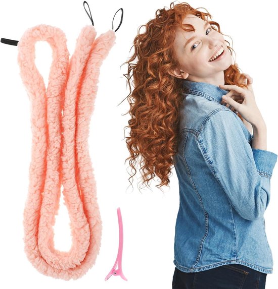 Heatless Curls Band met 1 haarspeld 160 cm krulspelden 's nachts ...