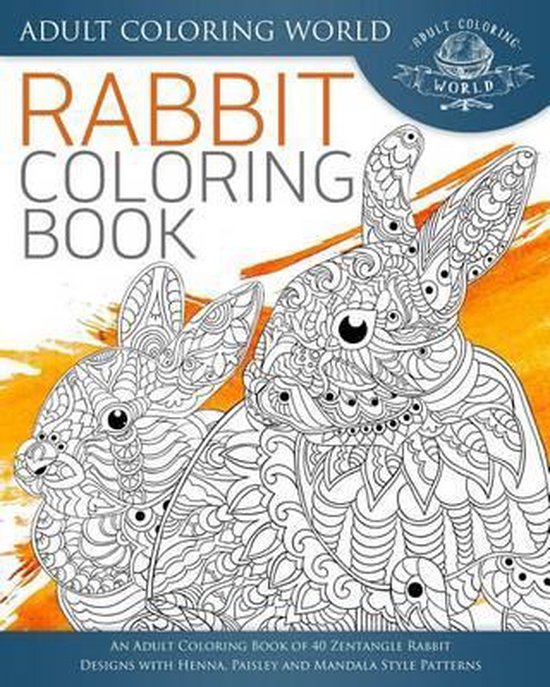 Animal Coloring Books for Adults- Rabbit Coloring Book, Adult Coloring ...