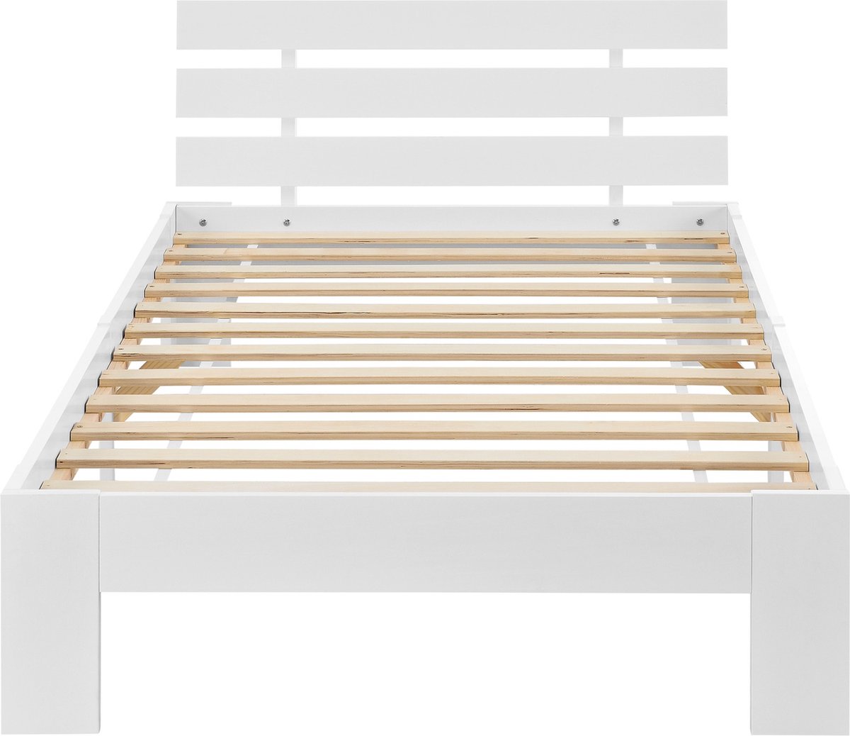 Houten Bed Reinier - Grenen - Met Bedbodem - 100x200 cm - Wit - Snelle ...