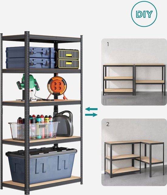 Opbergrek - Opbergrekken - Staande Planken - Stalen Opbergrek - Met 5 ...