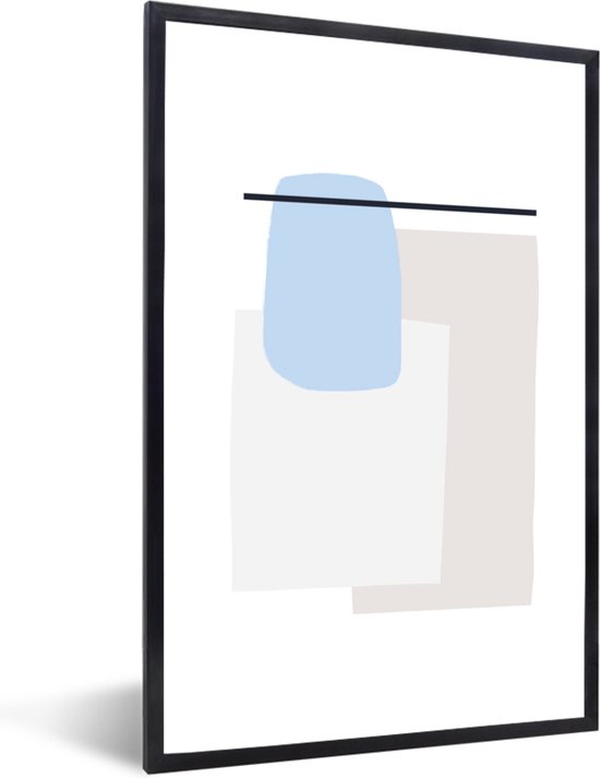 Fotolijst incl. Poster - Abstract - Geometrische vormen - Line art ...