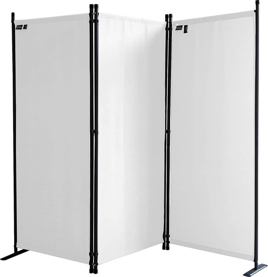 SHOP YOLO - Kamerscherm Zwart wit stof - kamerschermen 3 panelen - 170 ...