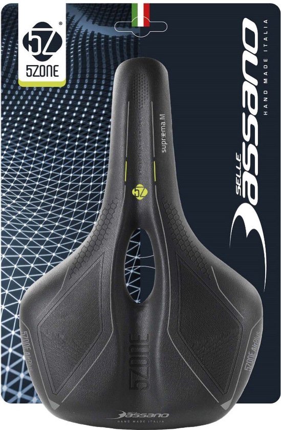 Fietszadel Selle Bassano Suprema 5zone EL Heren met elastomere demping ...