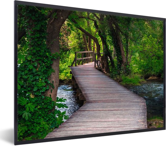 Fotolijst incl. Poster - Bos - Natuur - Brug - 40x30 cm - Posterlijst | bol