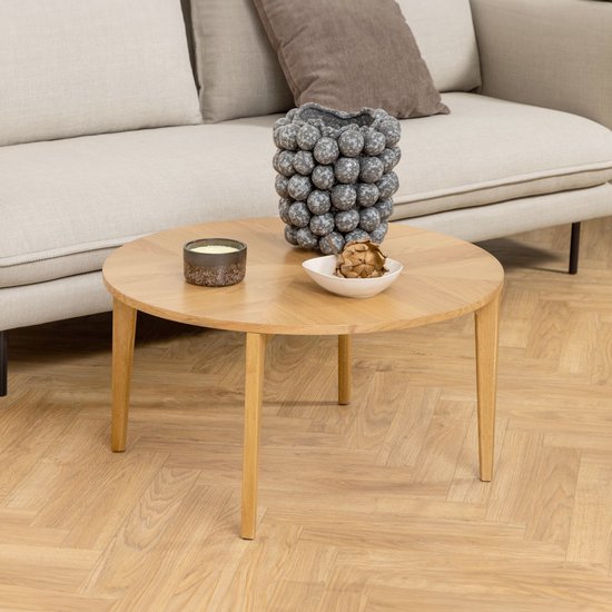 Sohome Ronde Salontafel Julieanne - Eiken - 80cm | bol