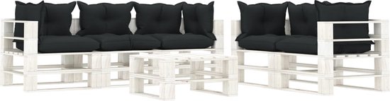 The Living Store Pallet Loungeset - Hoekbank Middenbank Tafel/Hocker ...