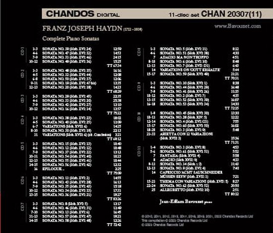 Jean Efflam Bavouzet - Haydn: Complete Piano Sonatas (11 CD), Jean ...