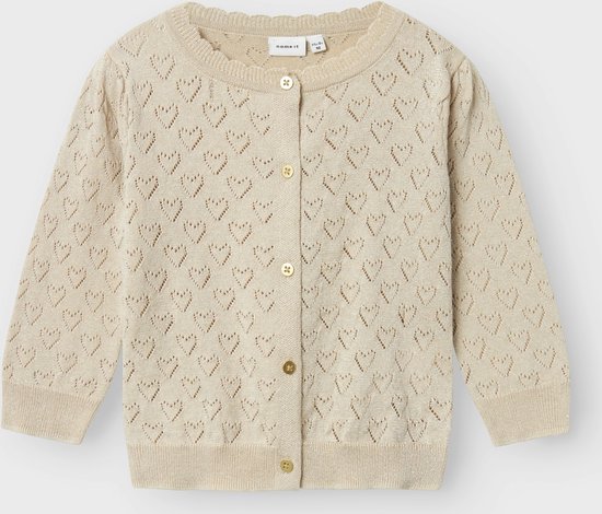 Name It mini meisjes vest RIGLITTER Frosted Almond Regular Fit | bol