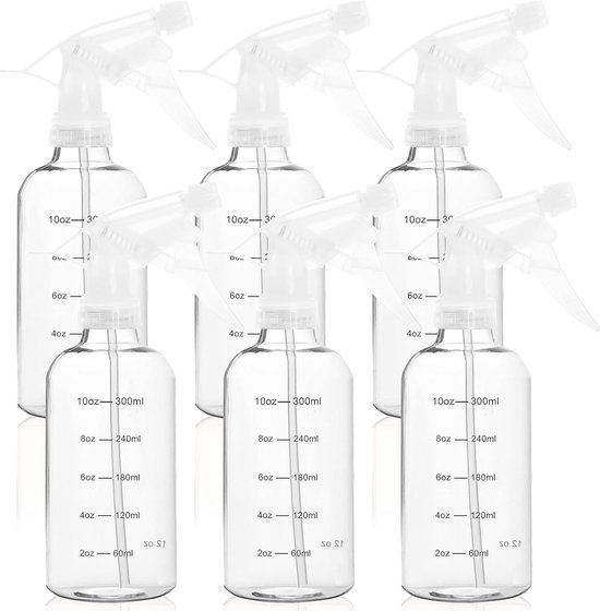 6 Pack 350ML Lege Plastic Spuitflessen voor Haar en ...