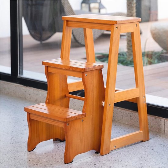 Lichtgewicht 3-traps opvouwbare ladder voor thuis en buitengebruik | bol