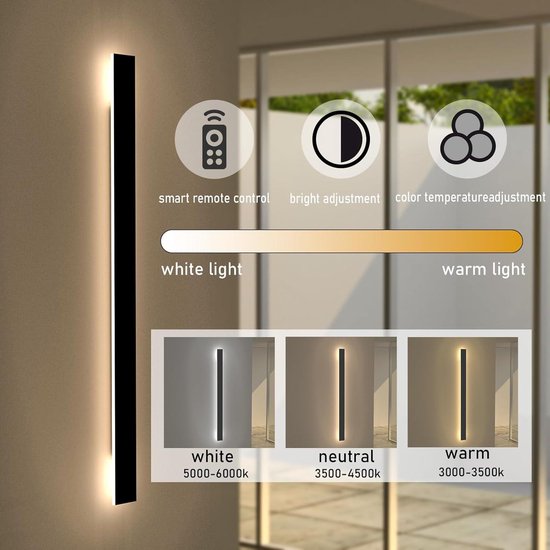 Moderne Dimbare Buiten Binnen LED Wandlamp Met Afstandsbediening ...