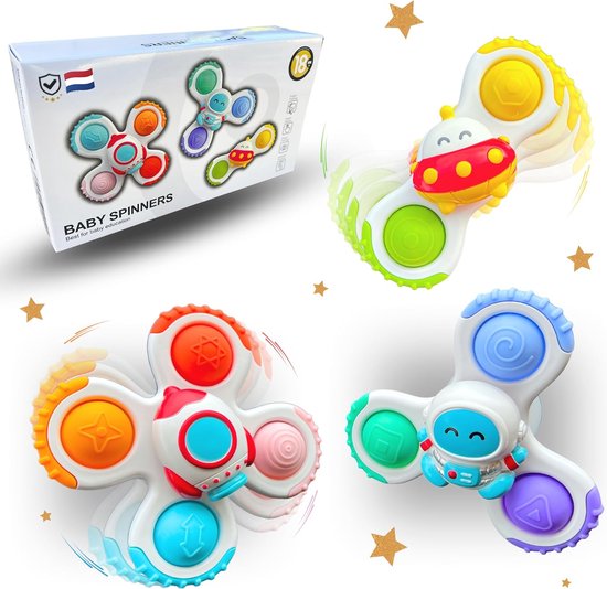 Antistress Zuignap Spinner voor Baby's - Fidget Speelgoed voor 1 Jaar ...