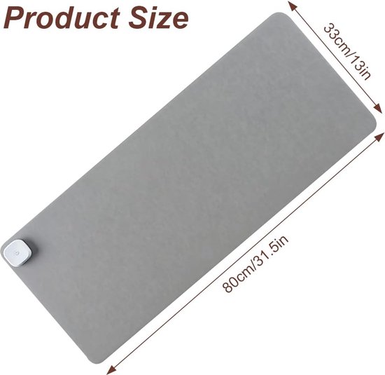 Verwarmde bureauonderlegger met 3 warmtestanden - Multifunctionele ...