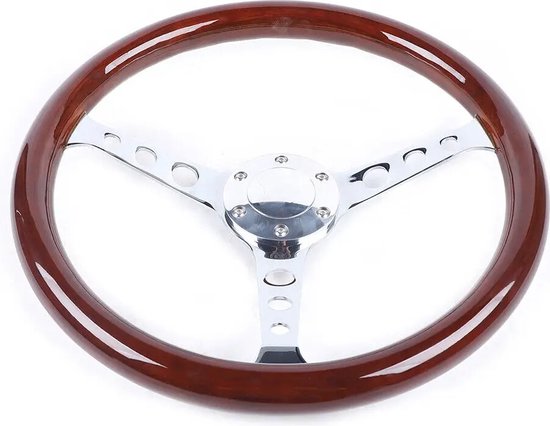 Mygroot - Autostuur - Houten autostuur - 15 inch - Bouten vintage ...
