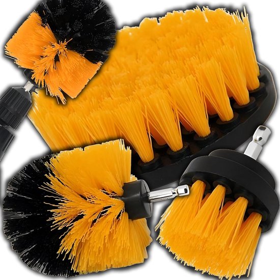 Set of 3 Cleaning Rim Brush Scrubber - Perfect for Car Rims, Kitchen ...