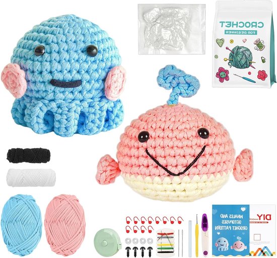 Haakset voor beginners - complete haaknaaldenset met kinderlijk ...