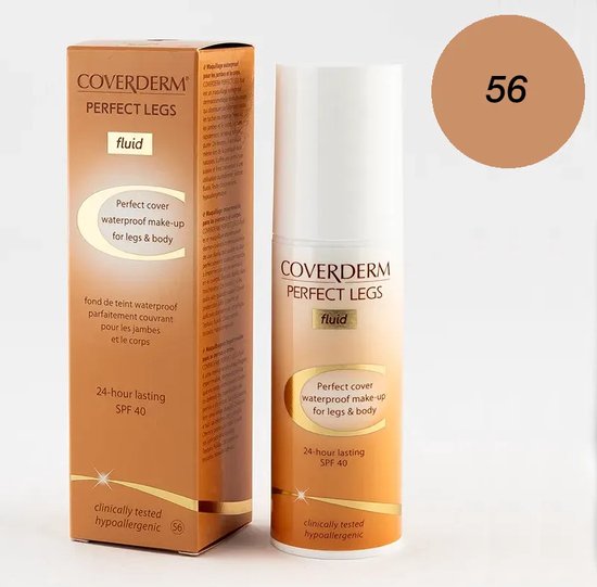 Coverderm Perfect Legs Vloeibare Make-up voor Benen en Lichaam Nr. 56 ...