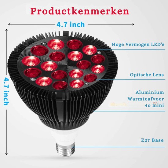 Infraroodlamp - Infrarood licht voor Spieren - Warmtepaneel Infrarood ...