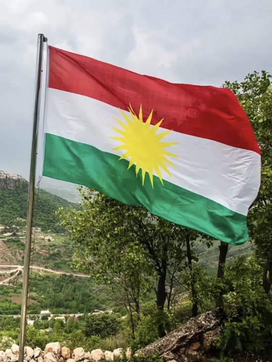 CHPN - Vlag - Vlag van Koerdistan - Koerdische vlag - Koerden - 90/150CM - Vlag van de... | bol