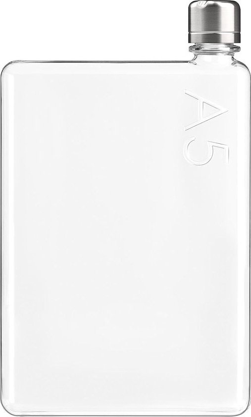 A5 platte waterfles die in je tas past, BPA-vrij, 750 ml | bol