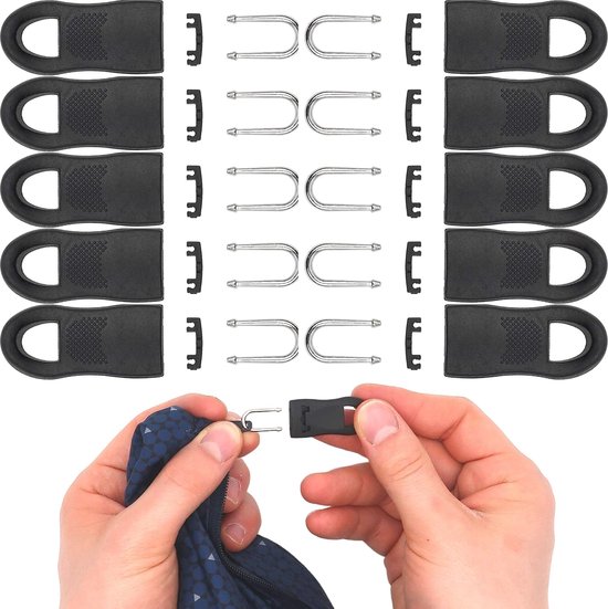 Ritssluiting Reparatie Hangers - 10 Stuks, 45 mm - Vervangende Rits ...