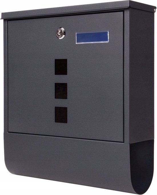 BRIEVENBUS voor kranten en post, ANTRACIET, voor thuis SEVERNO | bol