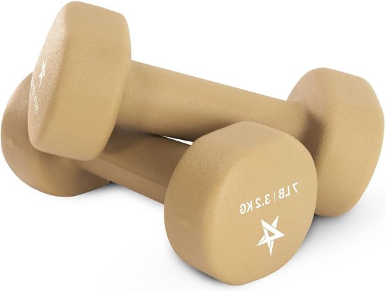 Dumbbells/Gewichten Neopreen Hex Halterset Paar (1 kg tot 7 kg ...