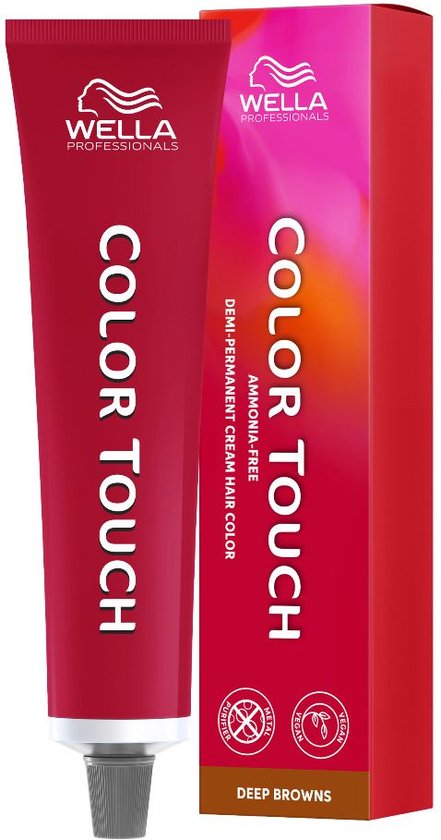 Wella - Color - Color Touch - 7/75 Middelblond Bruin Mahonie - 60 ml | bol