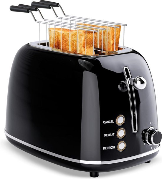 PolkaHome Broodrooster met tostiklemmen - Broodroosters - Toaster ...