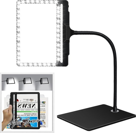 Mrs. Jones 5x groot vergrootglas met licht - standaard 42 LED flexibele ...