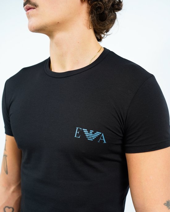 Emporio Armani Bold Monogram Crew T-shirt Heren (2-pack) | bol