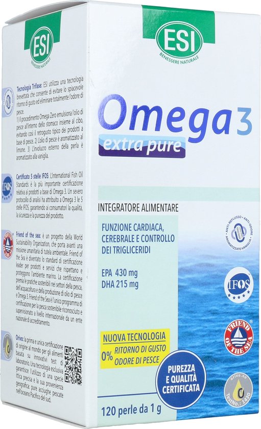 Extra Omega 3 ook 120 parels - 1g|Extra Omega 3 as well 120 softgels of ...