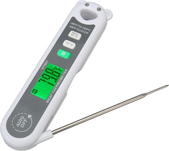 Vleesthermometer - Opvouwbare Sonde - Digitale LCD Display - Snelle Temperatuurmeting | bol