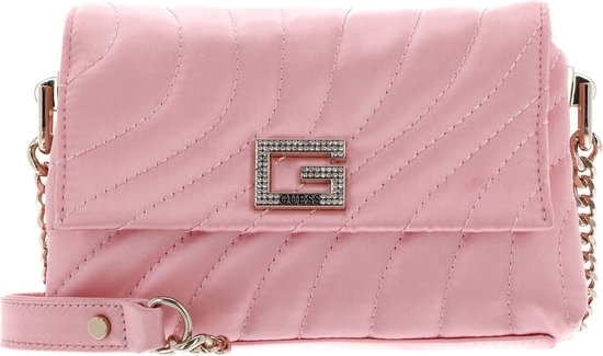 GUESS Schoudertas Janek Mini Flap Crossbody Pale Pink Zalmroze | bol