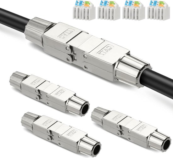 RJ45-stekker zonder gereedschap - installatiekabel Cat7 Cat6A ...