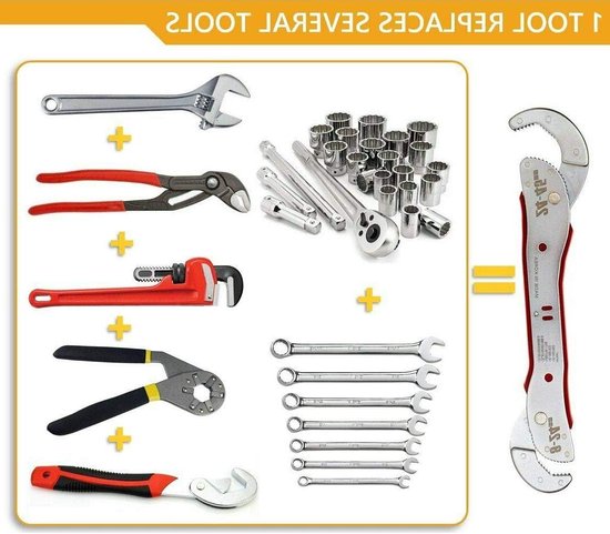 Adjustable Wrench 9-45mm Multifunctional Wrench Magic Spanner ...