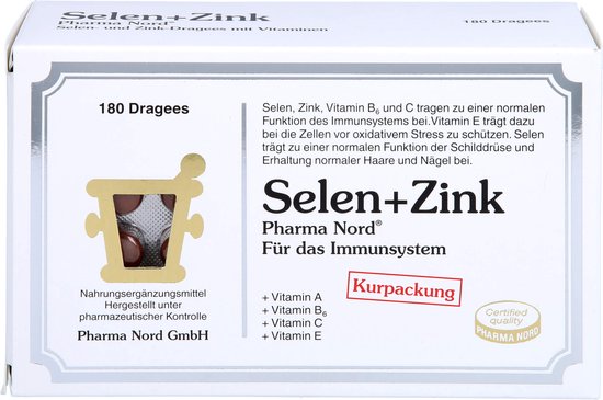 Selen + Zink Pharma Nord Dragees, 180 St. Tabletten | bol