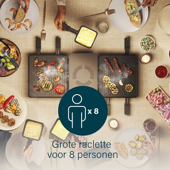 Princess Raclette Purify - 8 personen - Met ingebouwde afzuiging ...