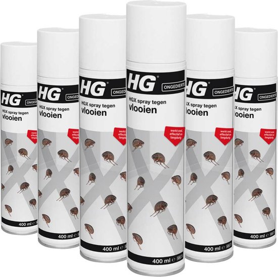 HG X Spray Tegen Vlooien - 6 x 400 ml - Voordeelverpakking | bol