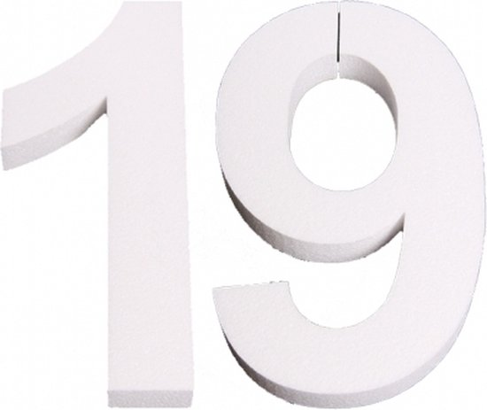 Piepschuim 19 cijfer 25 cm | bol