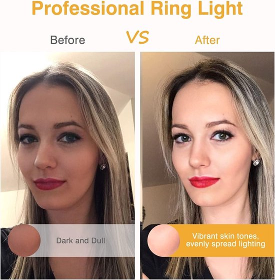 Oplaadbare Klem-Ringlamp - 24 LED Selfie Verlichting - 3 Lichtmodi & 5 ...