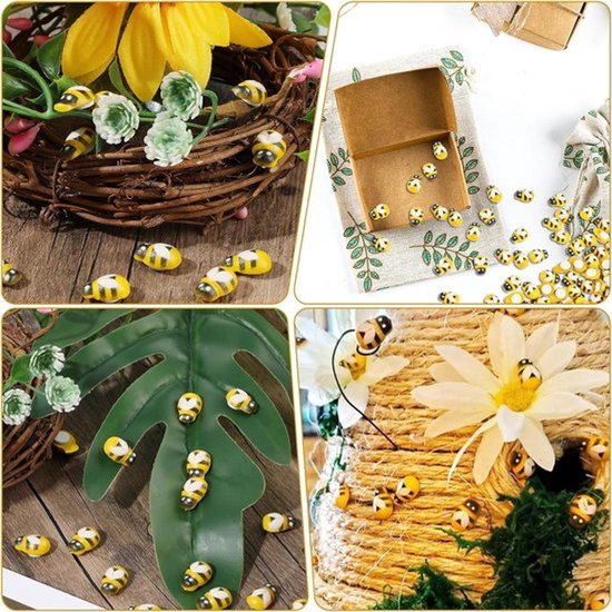 100 mini hars dieren zelfklevende hommels - decoratie ambachten bijen ...