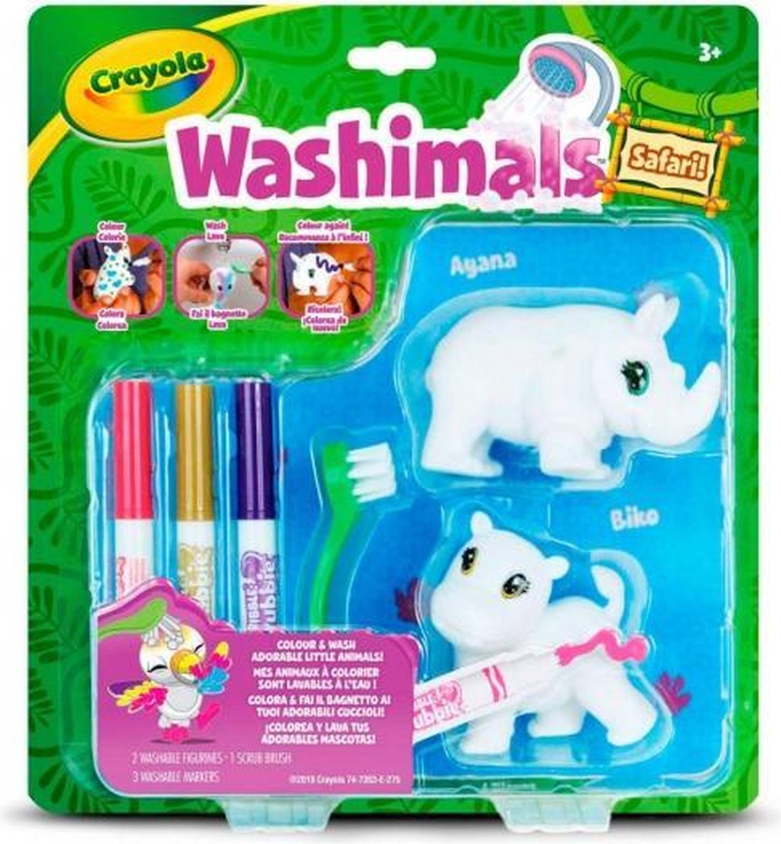 Crayola Washimals duopack Neushoorn/Nijlpaard | bol.com
