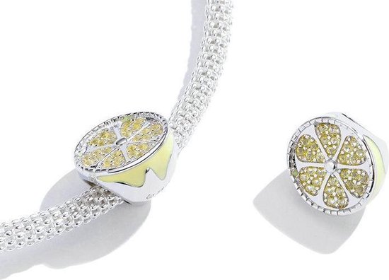 Zilveren bedel Halve citroen | bol