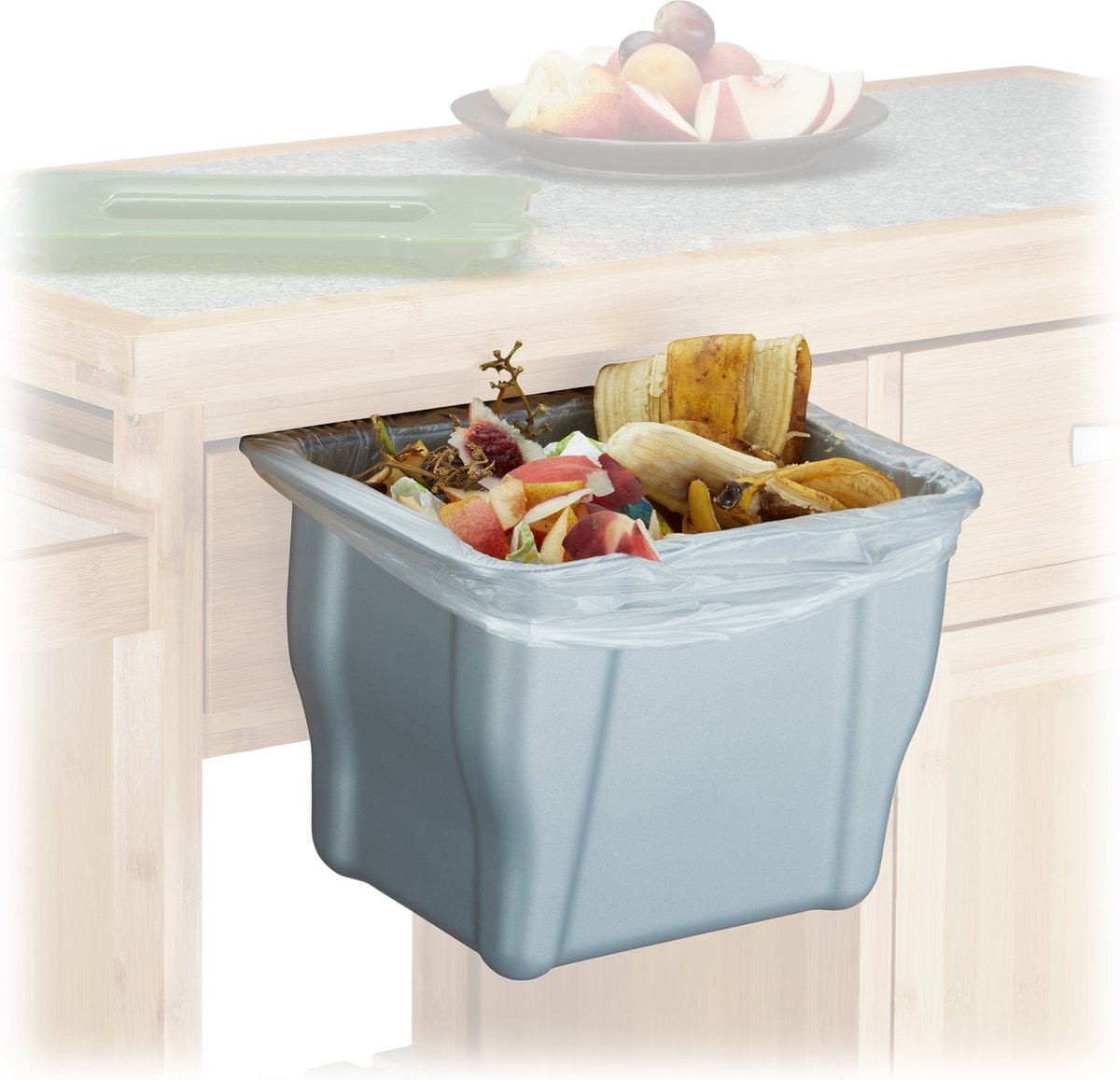 Relaxdays afvalbak keuken - vuilnisbak - biobak - opvangbak keukenafval ...